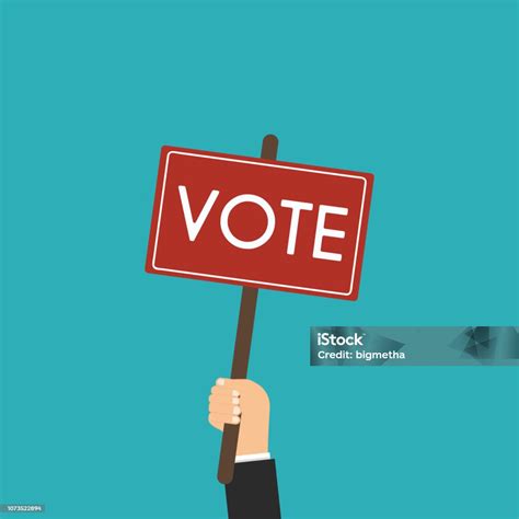 평면 스타일 대통령 선거 투표 포스터에에서 투표 개념 Referendum에 대한 스톡 벡터 아트 및 기타 이미지 Referendum 남자 남자 사업가 Istock