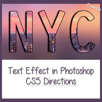 Text Effects Using Photoshop CS5 By Business With Mrs Evensvold TPT