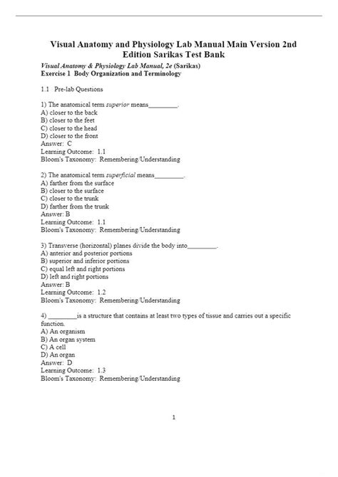 Visual Anatomy And Physiology Lab Manual At Jane Shepherd Blog