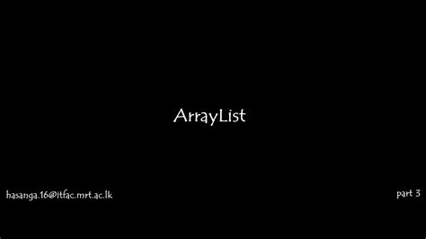 Array List In Java Sinhala Youtube