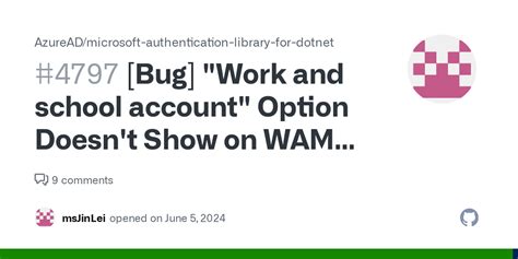 Bug Work And School Account Option Doesnt Show On Wam Pop Up