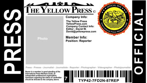 Free Printable Press Pass Free Printable