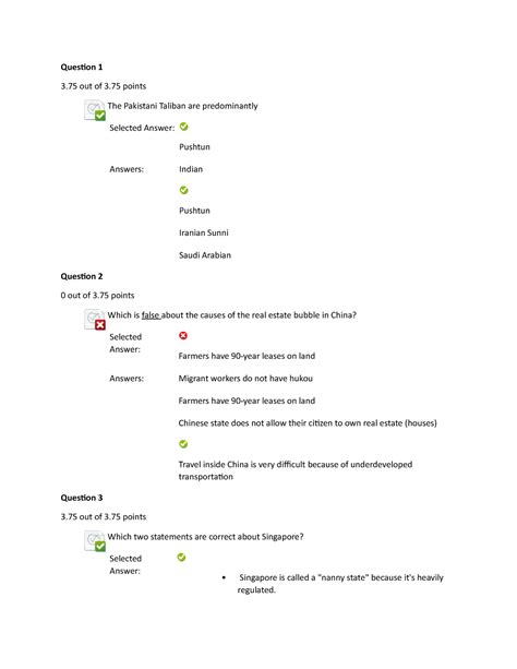 Gpe Test 2 Practice Question 1 3 Out Of 3 Points The Pakistani Taliban Are Predominantly