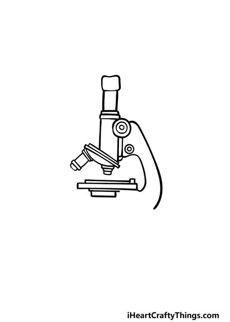 Microscope Drawing How To Draw A Microscope Step By Step