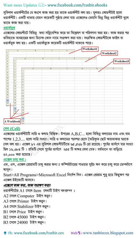 Ms Excel Bangla Guide Complete Tutorial With Picture By Tanbircox Pdf