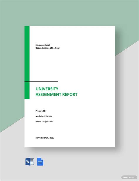 University Assignment Report Template