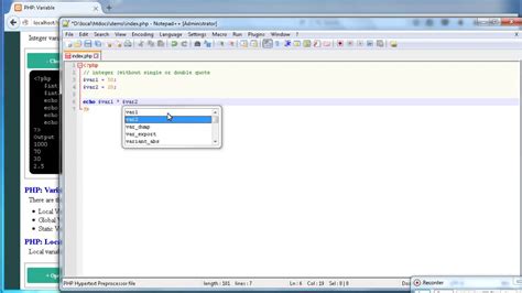 Php Variable Integer Youtube