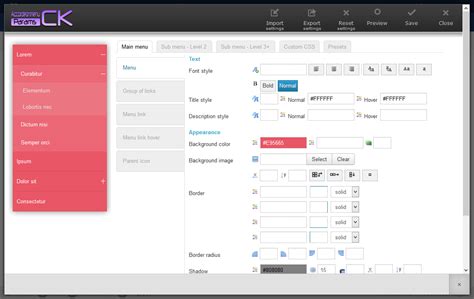 Accordeonmenu Params Plugin JoomlaCK Extensions Et Tutoriels Joomla