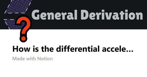 How Is The Differential Acceleration In A Gravitational Field Derived