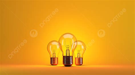 아이디어를 나타내는 유리 전구 및 노란색 전구의 최소한의 3d 그림 램프 전구 전구 램프 아이디어 배경 일러스트 및 사진 무료 다운로드 Pngtree