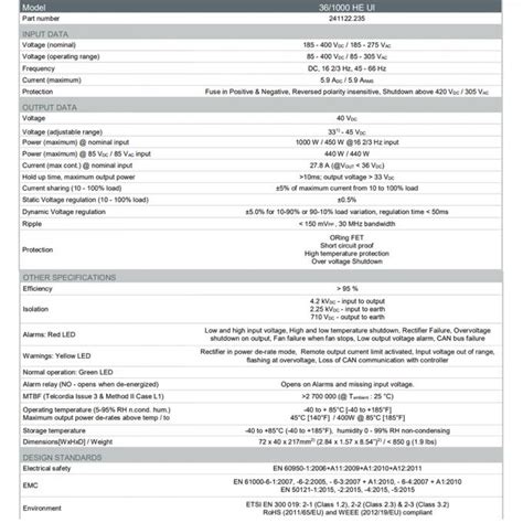 New Compact Fps Eltek Flatpack S 36v 1000w He Ui P N 241122 235 Rectifier Module