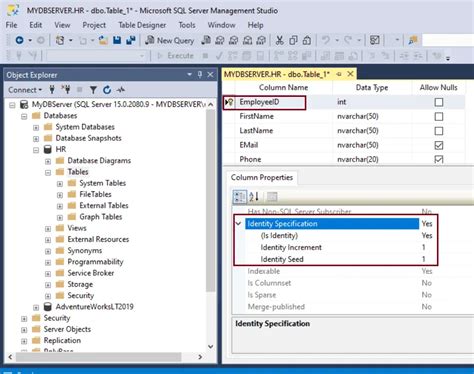 Create A New Table In Sql Server