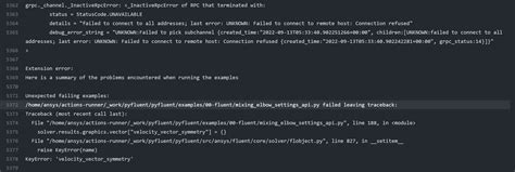 Nightly Doc Build Is Failing · Issue 881 · Ansyspyfluent · Github