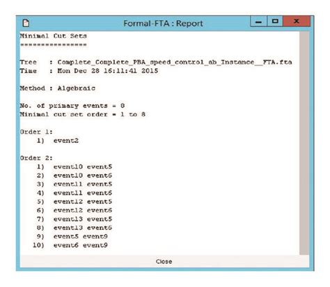 minimal cut set analysis report from openfta download scientific diagram