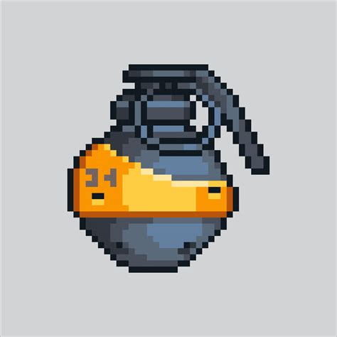 Pixel Art Illustration Grenade Pixelated Grenade Military Grenade War Army Pixelated For The