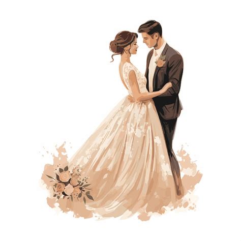 Wedding Couple Vector Premium Ai Generated Vector