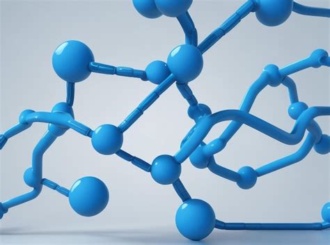 Premium Photo Blue Molecule Structure Background Artistic Rendering