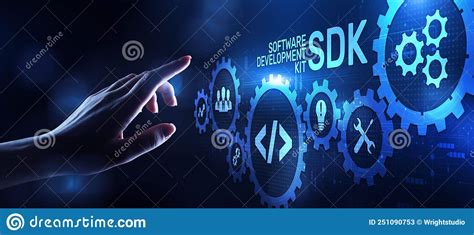 SDK Software Development Kit Programming Technology Concept On Virtual Screen Stock Image