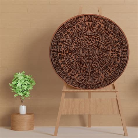 Aztec Calendar Wood Aztec Calendar Wall Art Aztec Calendar Wall Sign