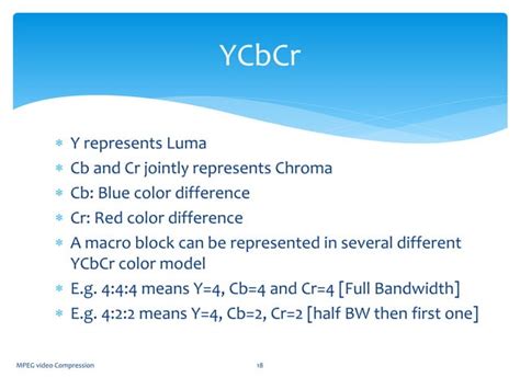 Mpeg Video Compression Standard Ppt