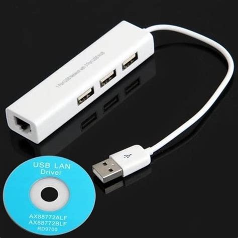 Jual USB To RJ45 Ethernet LAN 3 Ports USB Hub Adapter Shopee Indonesia