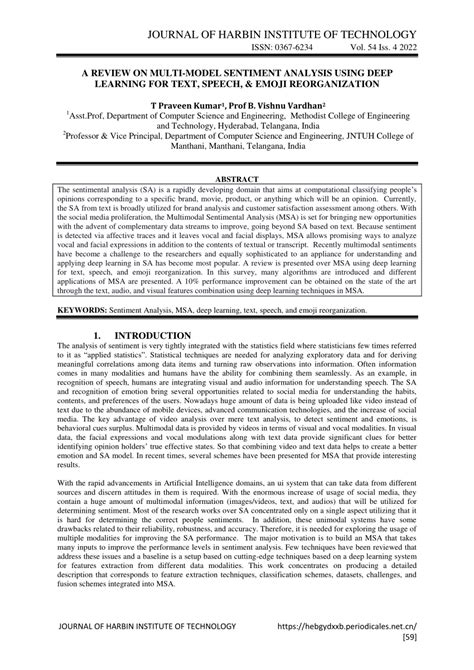 Pdf A Review On Multi Model Sentiment Analysis Using Deep Learning
