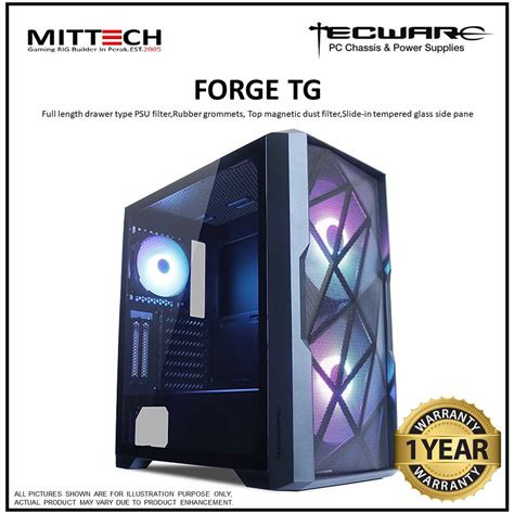 Tecware Forge Tg Casing Black White Shopee Malaysia