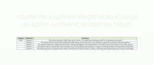 Automatic Generation Of Chart Summary Report Excel Template Free