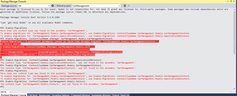 Mvc Enable Migrations Doesnt Work In Asp Mvc 5 Stack Overflow