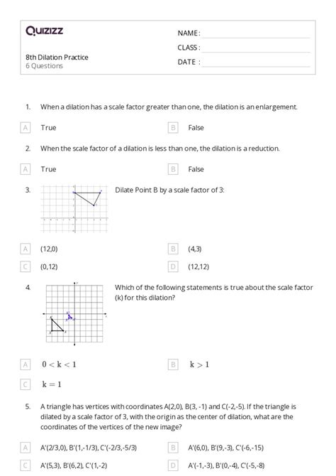 50 Dilations Worksheets For Kindergarten On Quizizz Free And Printable