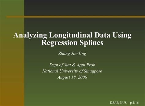 Analyzing Longitudinal Data Using Regression Splines