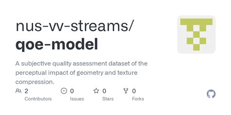Github Nus Vv Streamsqoe Model A Subjective Quality Assessment Dataset Of The Perceptual
