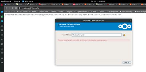 Timeout While Trying To Connect To Nextcloud 💻 Desktop Nextcloud
