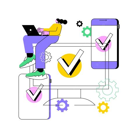 Premium Vector Crossplatform Development Abstract Concept Vector Illustration