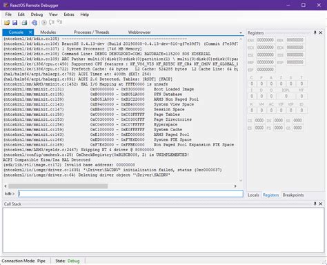Github Sunburstappsrosdbg Graphical Debugging Shell For Reactos Kernel Debugger Kdbg