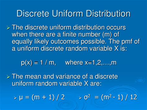 Ppt Discrete Uniform Distribution Powerpoint Presentation Free