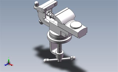 台虎钳 SOLIDWORKS 2012 模型图纸下载 懒石网