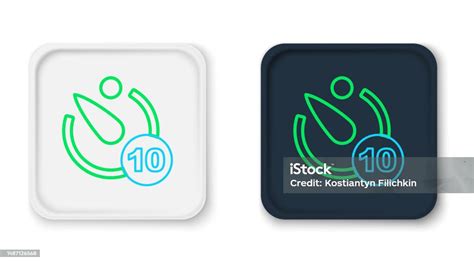 라인 카메라 타이머 아이콘은 흰색 배경에 분리되어 있습니다 사진 노출 스톱워치 타이머 10 초 다채로운 개요 개념입니다 벡터 10에 대한 스톡 벡터 아트 및 기타 이미지