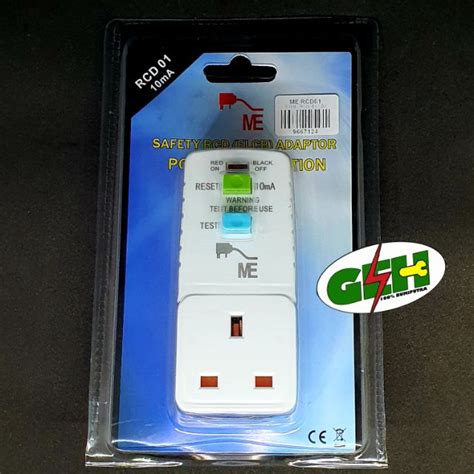 Safety Protable Rcd Socket Adaptor Rcd 10ma Shopee Malaysia