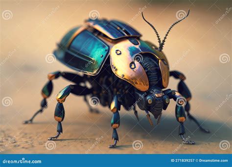 A Robotic Beetle Futuristic Vision Of The Future Stock Illustration Illustration Of