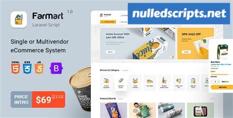 Nulled Scripts Farmart V1202 Single Or Multivendor Laravel Ecommerce System Nulled