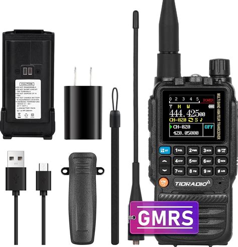 Amazon Com TIDRADIO TD H GMRS Radio Multi Band Receiving Long Range Walkie Talkies USB C