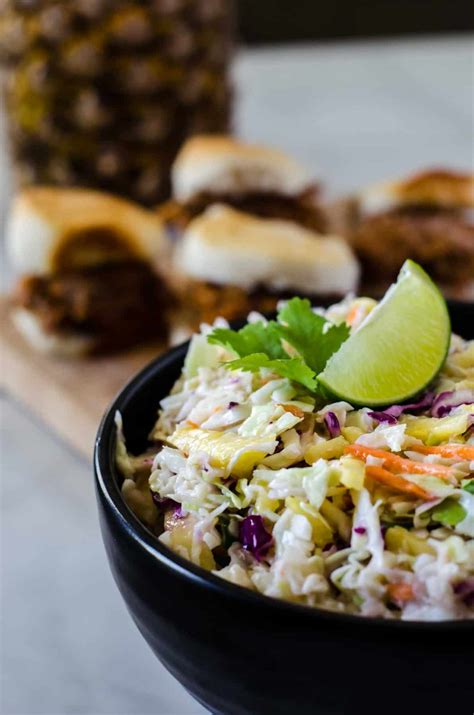 Fresh Pineapple Coleslaw • The Crumby Kitchen