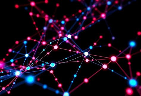 Abstract Connections And Data Flow Premium Ai Generated Image
