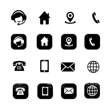 图标 源文件下载【酷图网】图标 客服图标 电话 地址图标 邮箱 网络 花瓣网