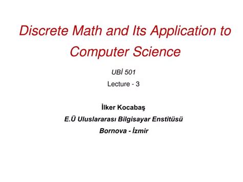 Ppt Discrete Math And Its Application To Computer Science Powerpoint Presentation Id