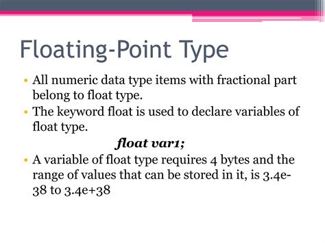Data Types In C Programming Pptx