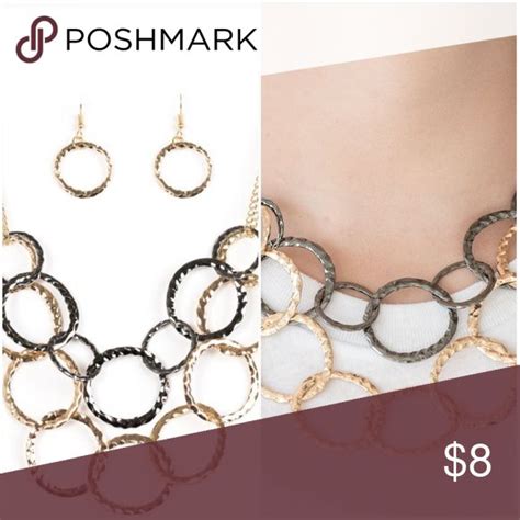 Radiant Ringmaster Multi Necklaceearring Set Silver Necklace