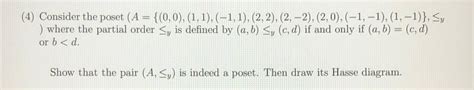 Solved Consider The Poset A Chegg Com