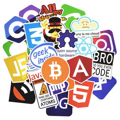 Programming Language Logo Cool Stickers For Laptop Car Diy Stickers Nternet Java Js Php Html